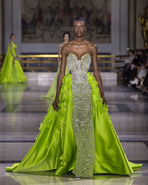 Tony Ward Matte Sequin-Embroidered Gown | Tony Ward Couture